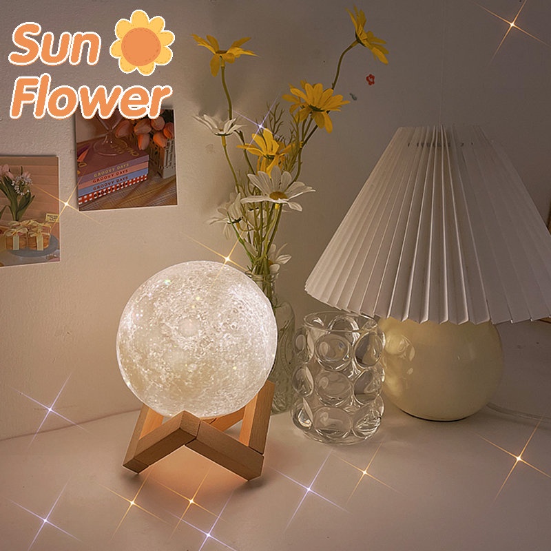 Moon Night Light Saturn LED Table Lamp Bedroom Bedside Light Children ...
