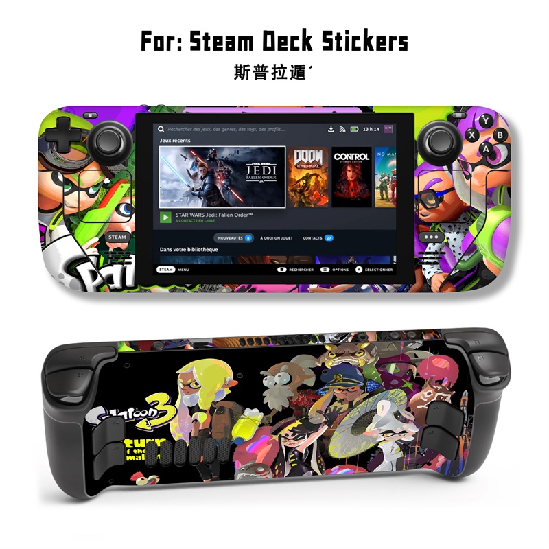 Steam Deck Skin Sticker Kawaii Cute Anime Game Pattern Full Wrap Cover ...
