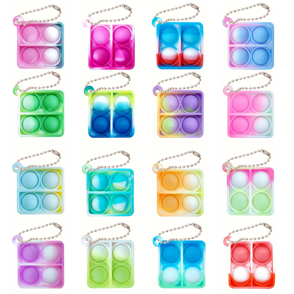 12 Pack Kids Party Favors Fidget Toys Bulk Mini Pop Fidget Keychain Its Birthday Party Favors ...