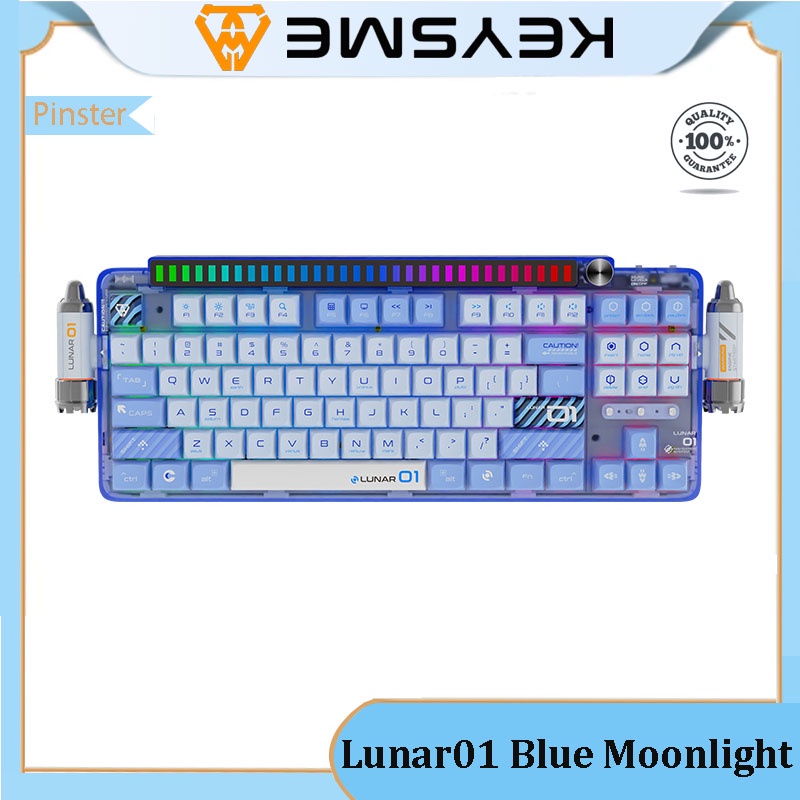 KeysMe Lunar01 Blue Moonlight Spaceship Custom Gasket wireless three ...