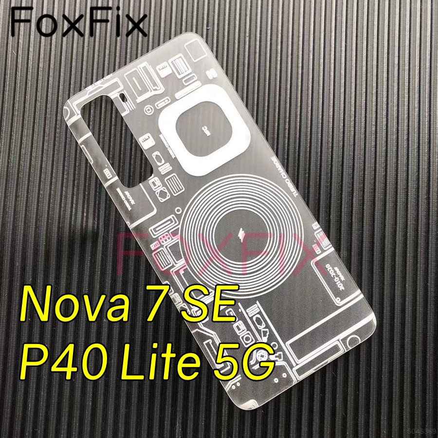FoxFix Plastic Back Cover For Huawei P40 Lite 5G Nova 7 SE Battery ...