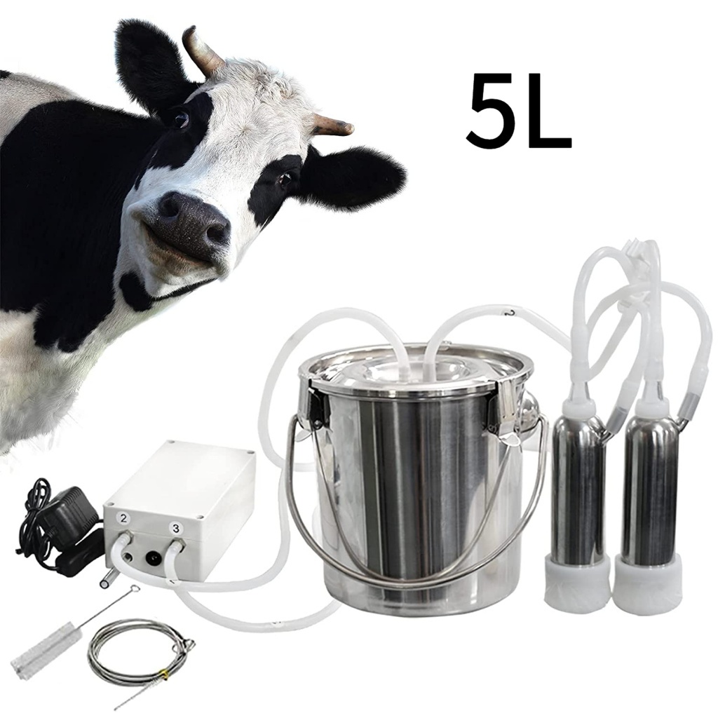 Automatic Pulsating Vacuum Pump Electric Milking Machine Portable Cow ...