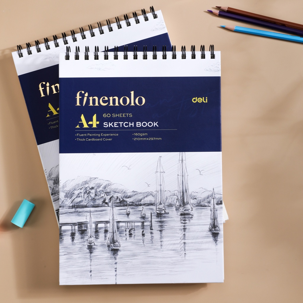 Finenolo by Deli A4 Sketchbook 60 Pages Drawing Book Sketchbook For ...