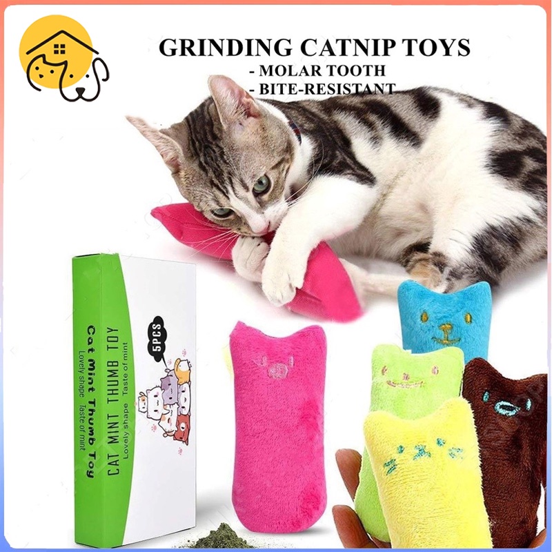 Teeth Grinding Catnip Toys Funny Interactive Plush Cat Toy Pet Kitten ...