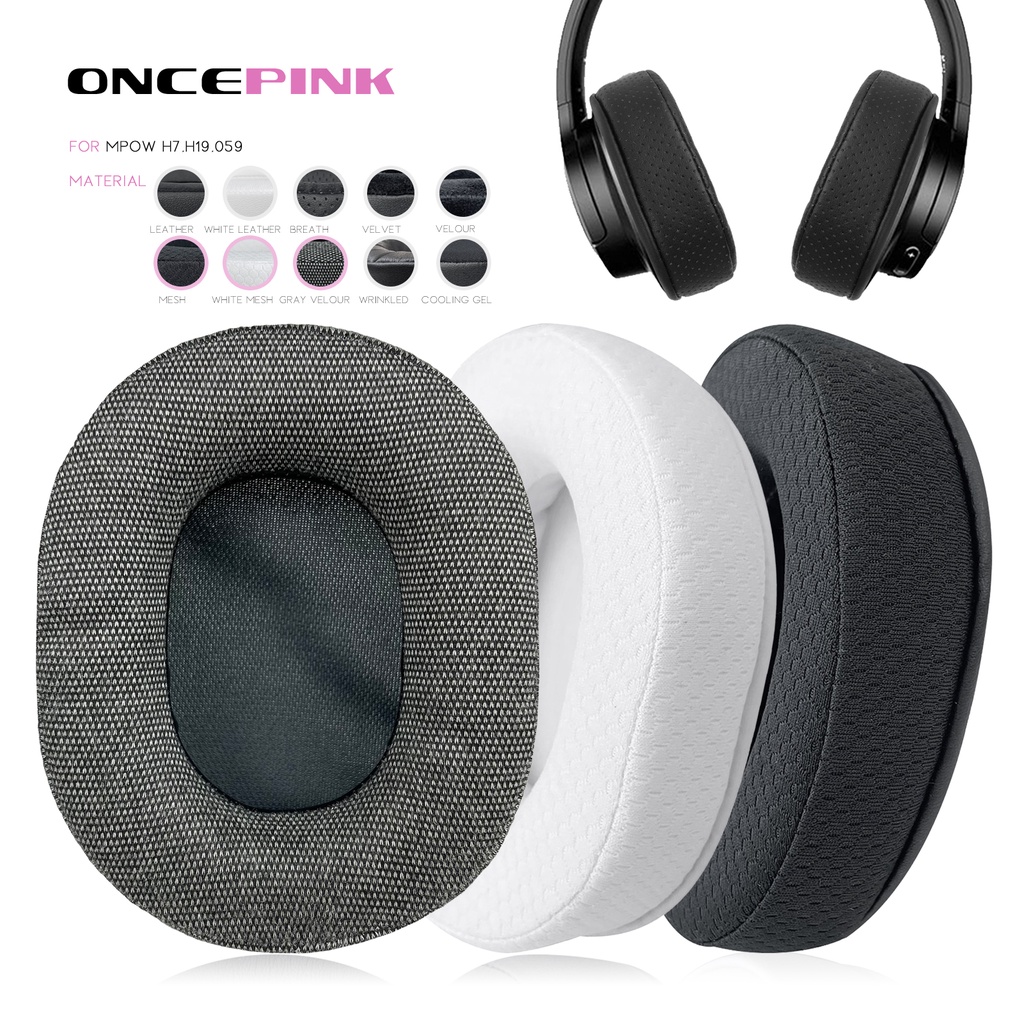 Oncepink Replacement Ear Pads for MPOW H7,H19,059 Headphone Thicken ...