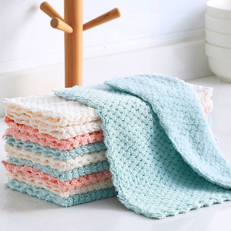 Kain Tuala Dapur Kitchen Thickened Dishcloth Microfiber Household ...