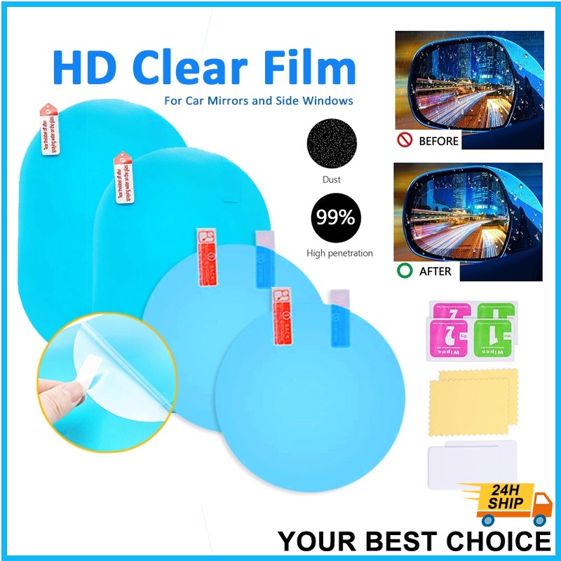 Rearview Mirror Protective Film Anti Fog Clear Rainproof Soft Film Auto ...