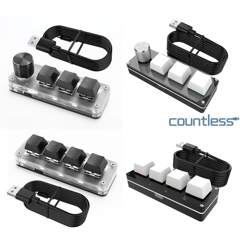 3 / 9 Keys Custom Keypad Macro Knob Copy Volume Button Programmable Shortcut PC Keypad Game Mini ...