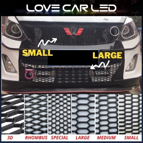 Universal Black ABS Plastic Racing Honeycomb Mesh Grill Spoiler Bumper ...