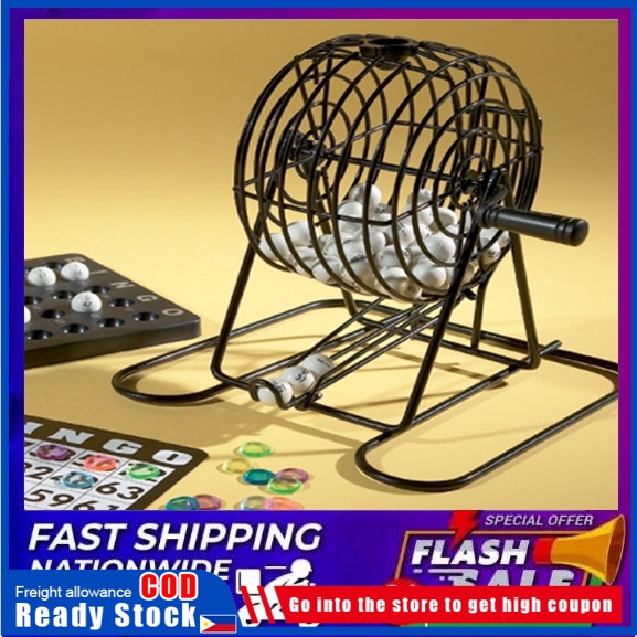 Traditional Bingo Lotto Lottery Family Bingo Game Set - Cage Balls ...