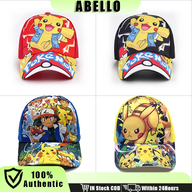 48-54cm Pokemon Pikachu Baseball Cap Hip Hop Hat for Kids 2-8 years old ...