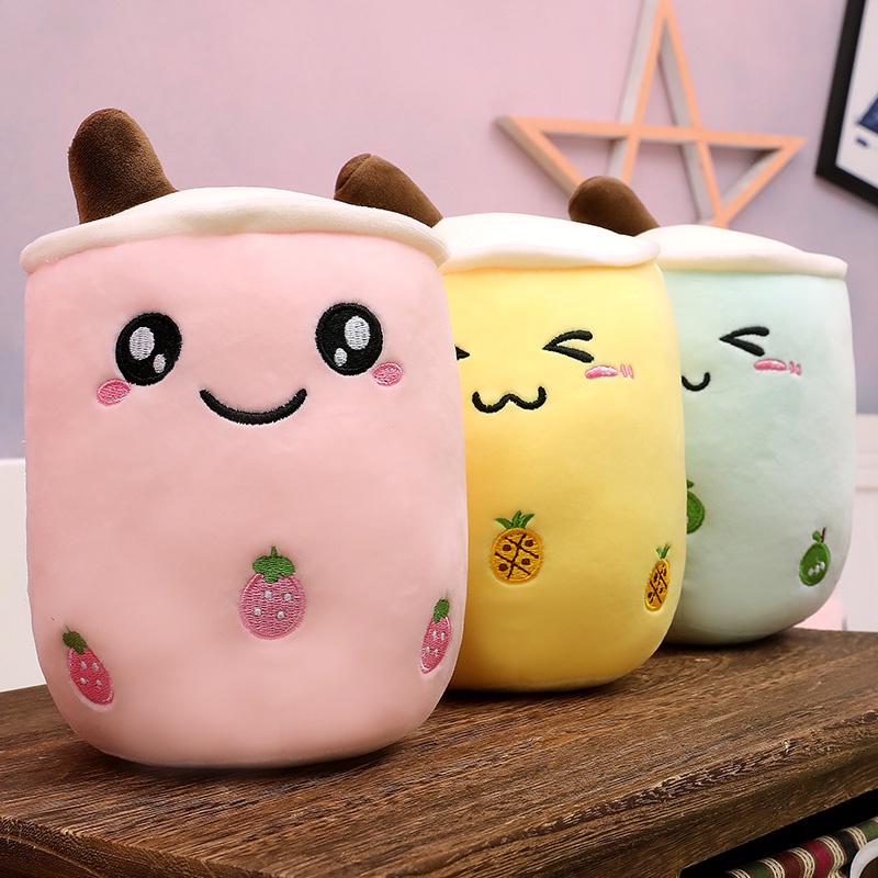 【hooray】7 inches Milk Tea Stuffed Toys Creative Cup Doll Cute Bubble ...
