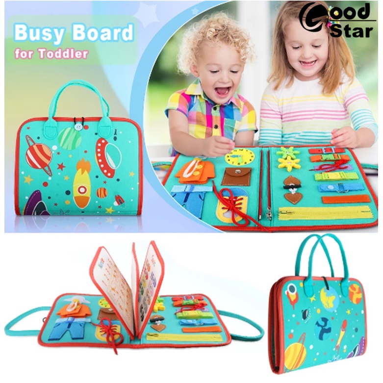 Children's Montessori Early Education Flexible Training Busy Board ...