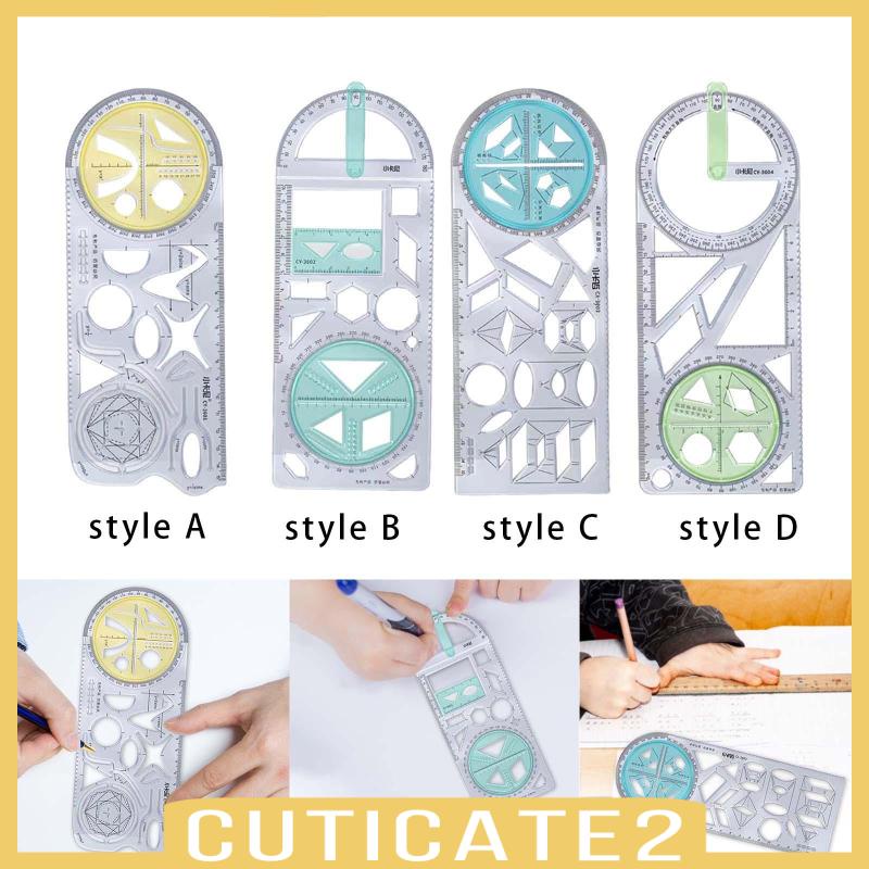[Cuticate2] Geometric Ruler Office Drawing Rulers Template Ruler ...