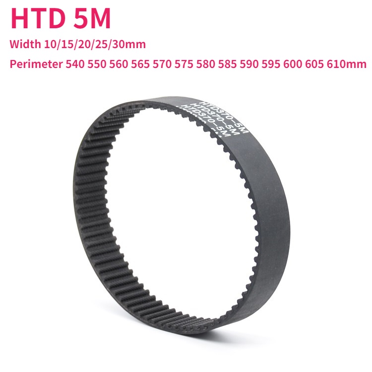 HTD 5M Closed Loop Rubber Synchronous Belt Pitch 5mm Width 10/15/20/25 ...