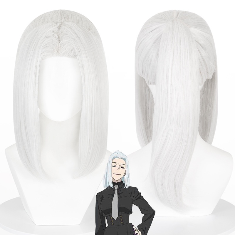 Misscoo Mei Mei Cosplay Wig Anime Jujutsu Kaisen Long White Heat ...