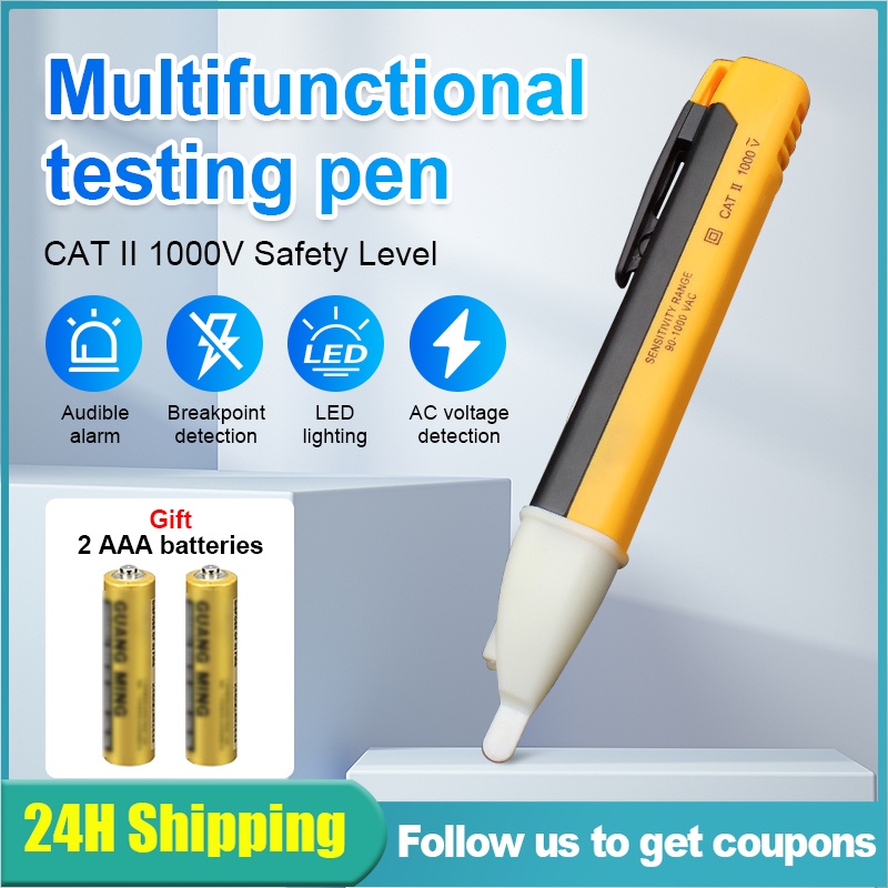 Non-Contact Socket AC/DC Voltage Detector Sensor Tester Pen Current ...