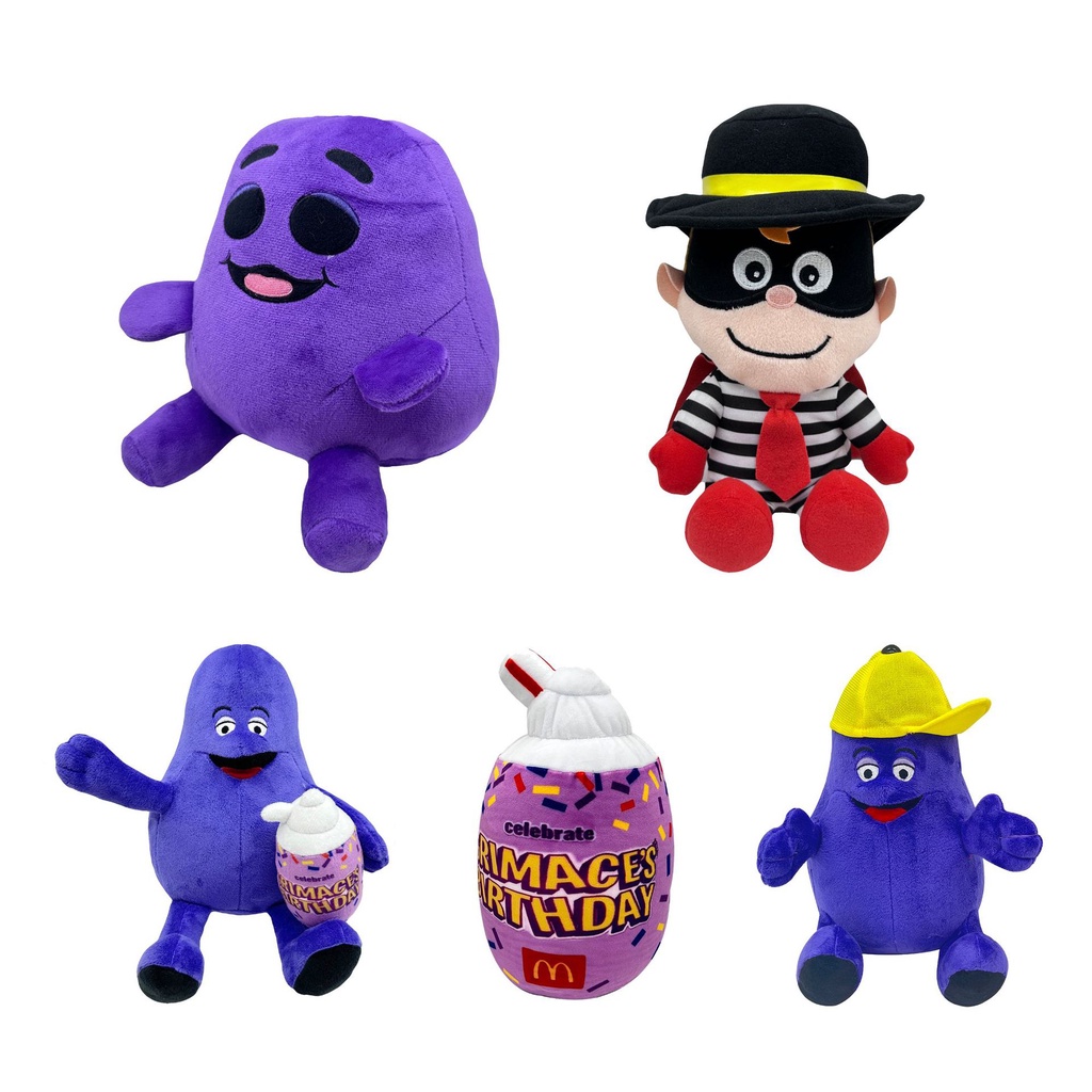 TikTok Grimace Shake Yellow Hat Purple Grimace Milkshake Monster Plush ...