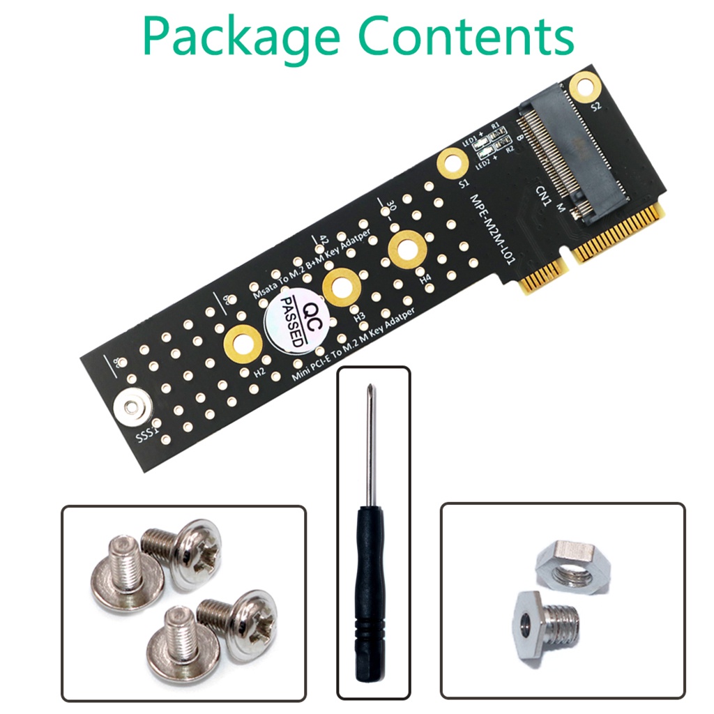 Mini PCI-E MPCIe Interface for NGFF M.2 M-Key NVME SSD Converter ...