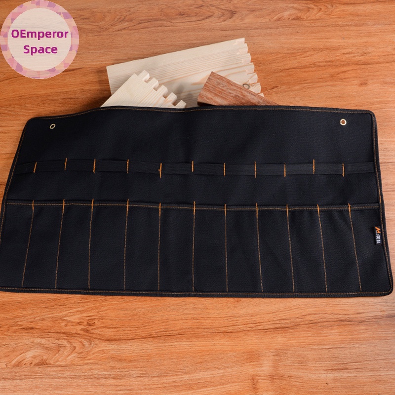 Oemperor Chisel Carrying Case Canvas Pocket Tool Roll Holder Wrench