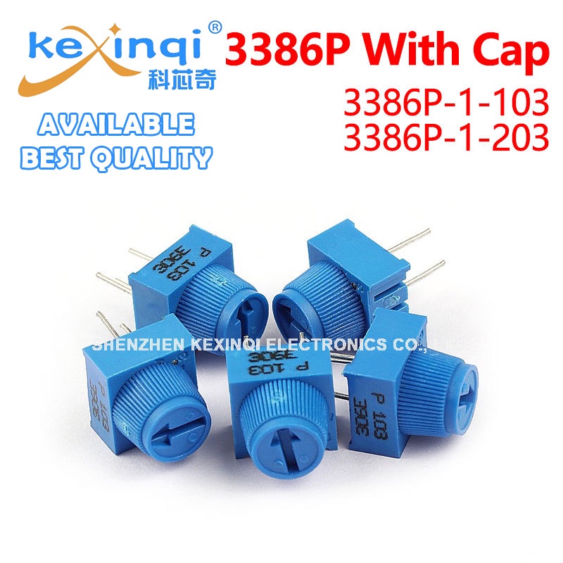 10pcs 3386P-1-103 3386P-1-203 Top Adjust With Cap 10K 20K high density ...