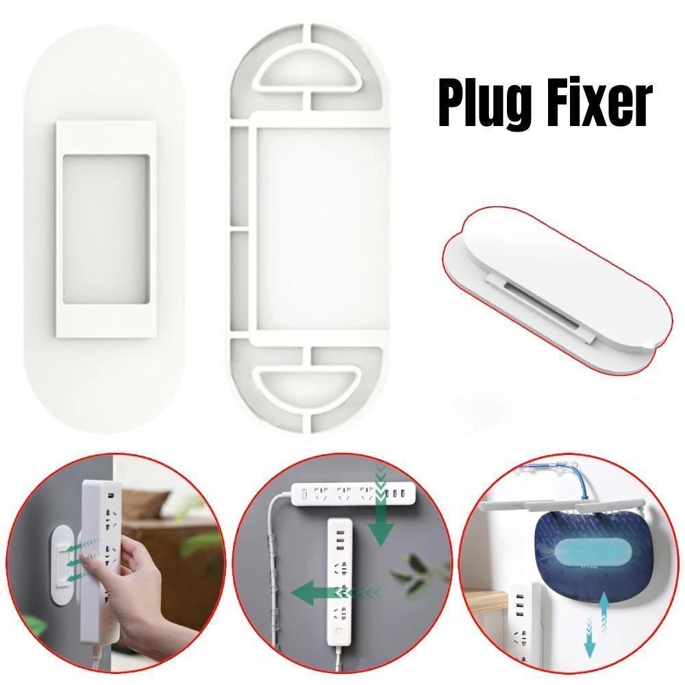 Self-Adhesive Desktop Socket Fixer/Wall-Mounted Socket Holder Punch ...