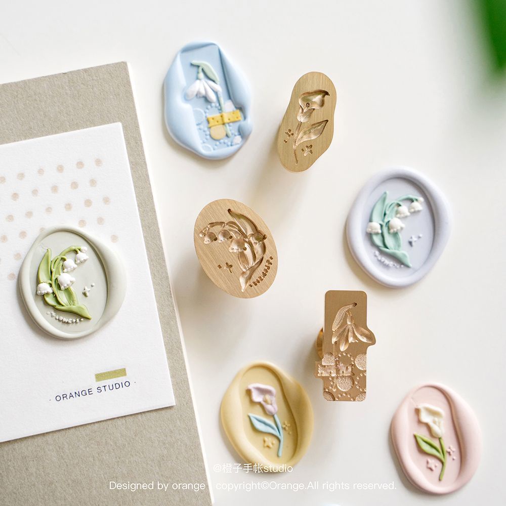 Embossed fire lacquer stamp Suzuki orchid series shaped fire lacquer ...