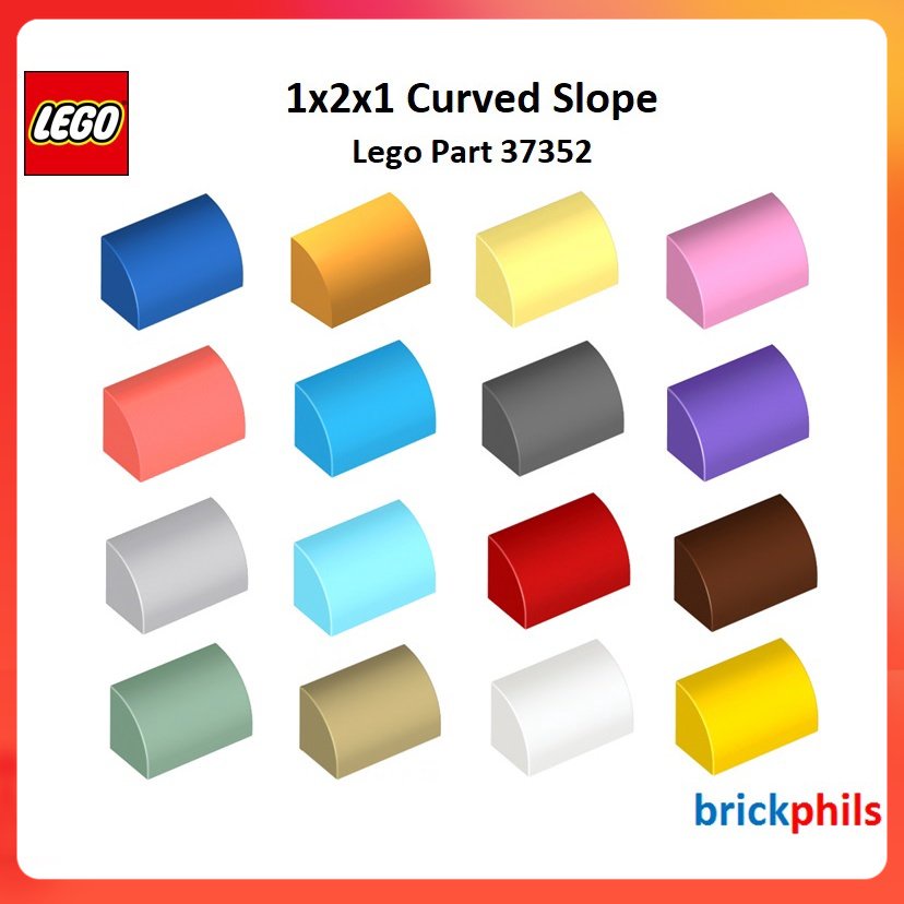Lego Part 37352 1x2x1 Curved Slope | Shopee Philippines