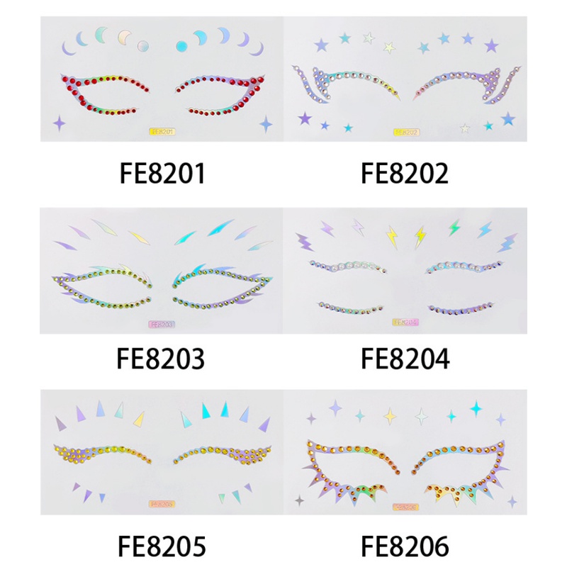 New Laser Eye Sticker Pearl Rhinestone Eye Acrylic Diamond Sticker for ...