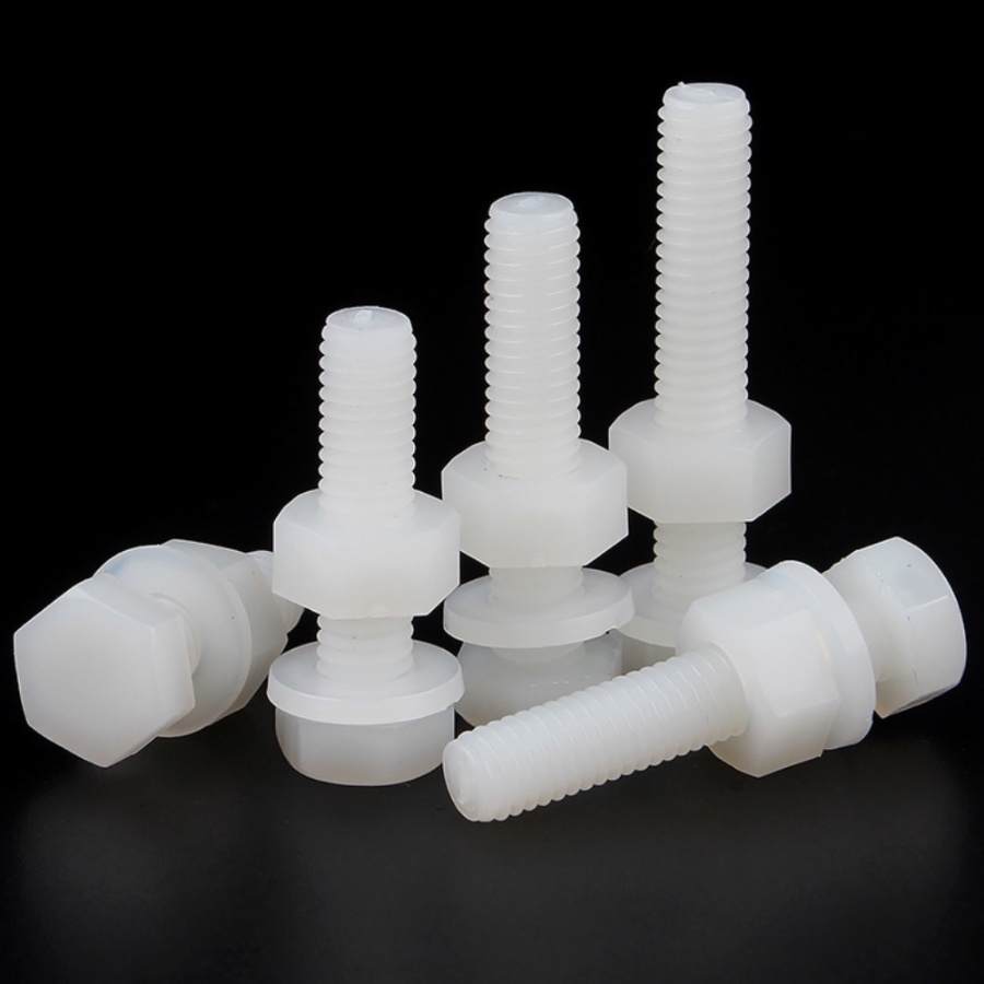 White Nylon External Hexagon Plastic Screw Combination Set Plastic ...