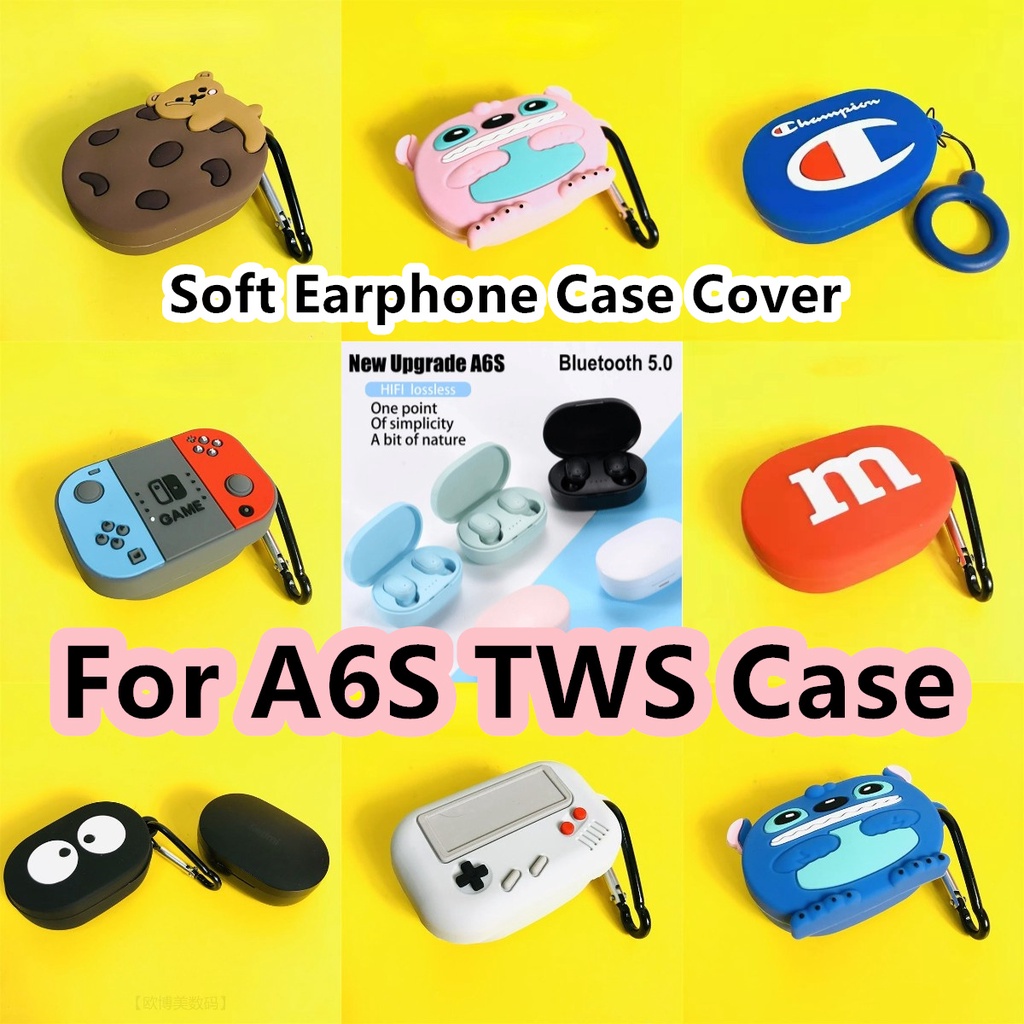 READY STOCK!For A6S TWS Case Cartoon Chocolate Beans for A6S TWS Casing ...