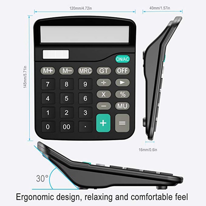 Calculator 12 Digits Big Size Desktop Electronic Scientific Calculator ...