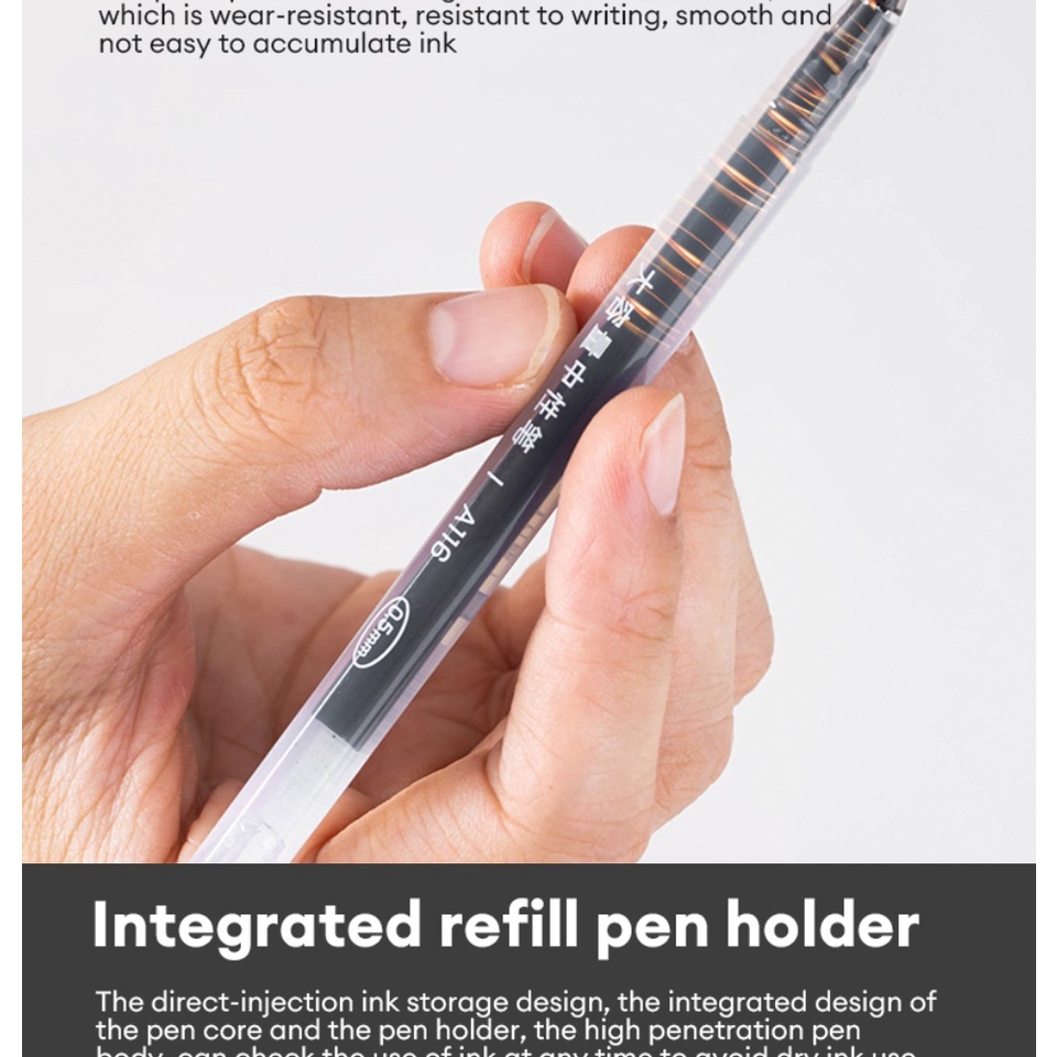 Deli Gel Pen 0.5mm Tip High Capacity Quick-Drying Writing Pen School ...