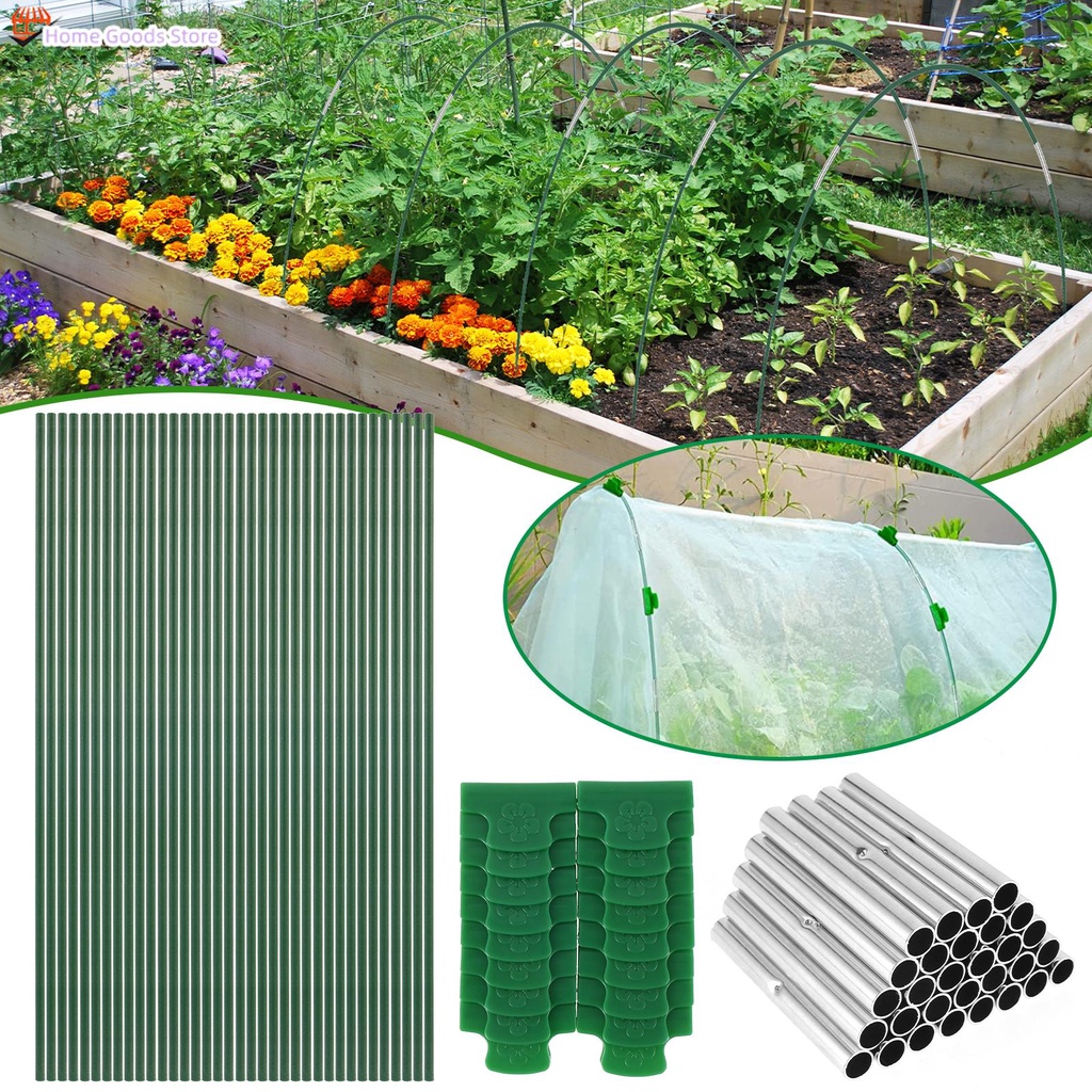 Greenhouse Hoops Frame Tunnel Kit 17 Inches Long Detachable Garden ...