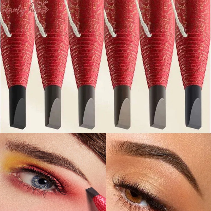 7-Color Flat Head Wire Eyebrow Pencil Professional Eyebrow 3D Makeup ...