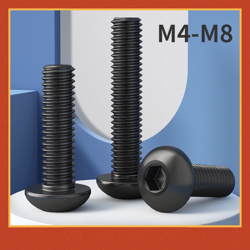 [XJK] 12.9 Grade High-Strength Round Head Hexagon Socket Screw M4/M5/M6/M8 | Shopee Philippines