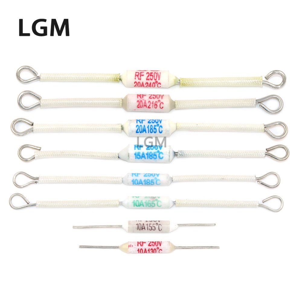 5Pcs RF Ceramic Temperature Fuse 130/155/165/185/216/230/240C Degrees ...