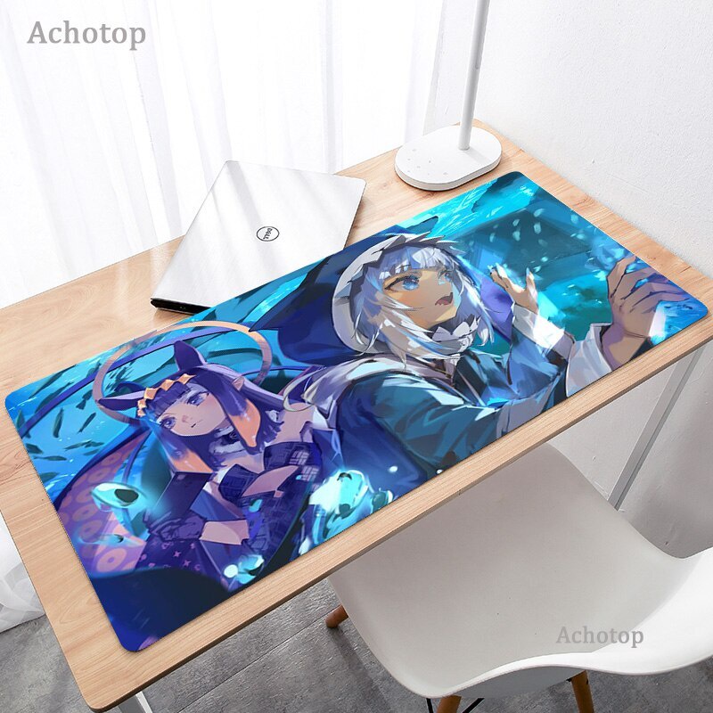 Gawr Gura Hololive Anime Gaming Mouse Pad PC Gamer Mousepad Game 80X30 ...