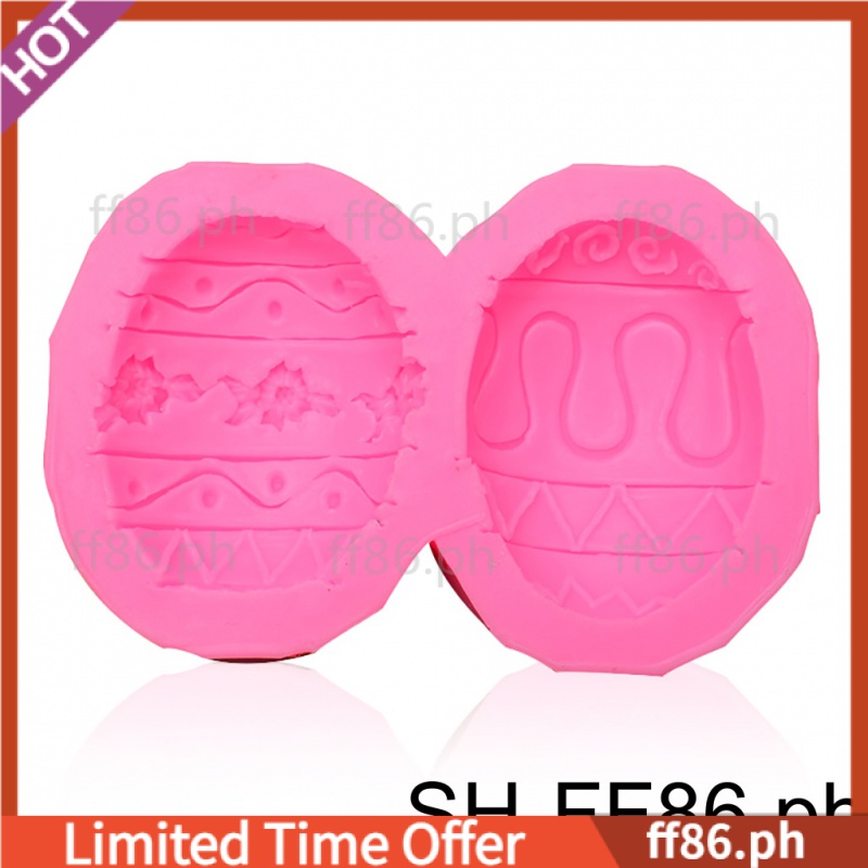 [ff86]Easter Egg Mold Reusable Silicone Cake Fondant Chocolate Candy ...