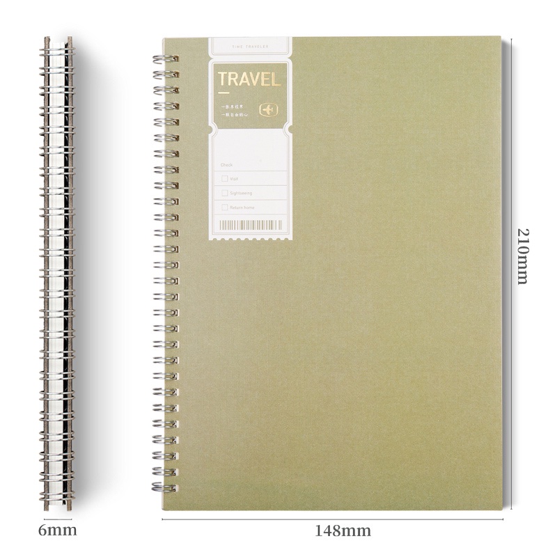 Deli Classic Style A5 Spiral Notebook 60 sheets Student Line Notebook ...
