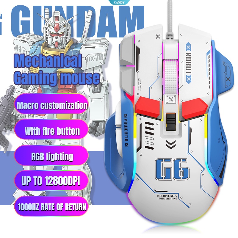 G6 Macro Programming Mechanical Gaming Mouse RGB Luminous Desktop ...