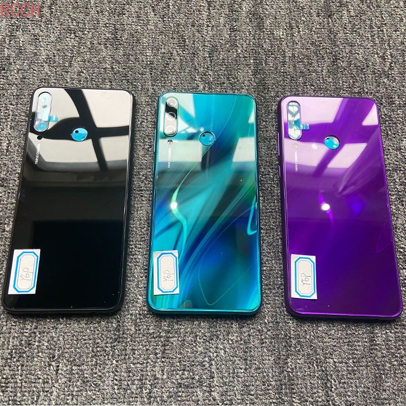For Huawei Y6P 2020 Back Battery Cover Housing Glass Rear Door Case With Camera Lens | Shopee ...