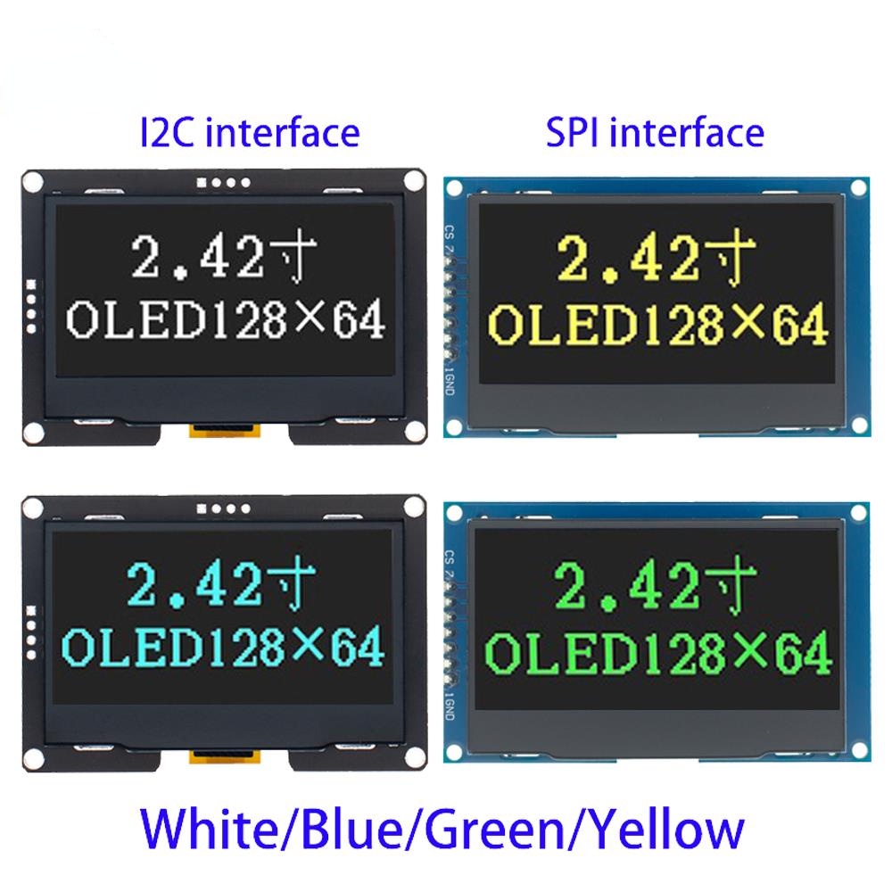 2.4" 2.42 inch 128x64 OLED LCD Display Module SSD1309 12864 7 Pin SPI ...