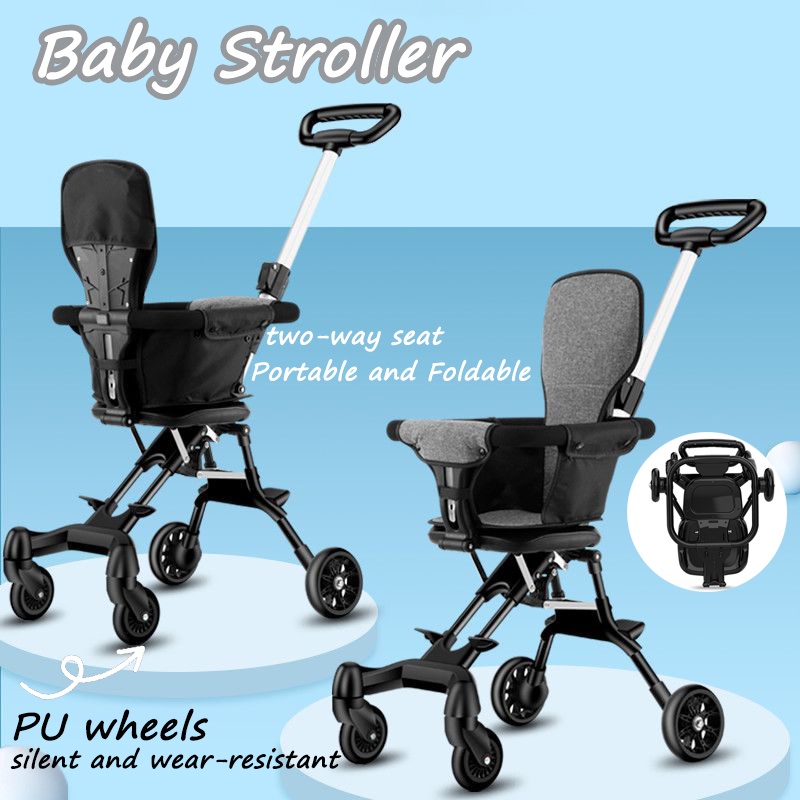 Baby Stroller Portable Travel Baby Carriage Folding Prams Aluminum ...