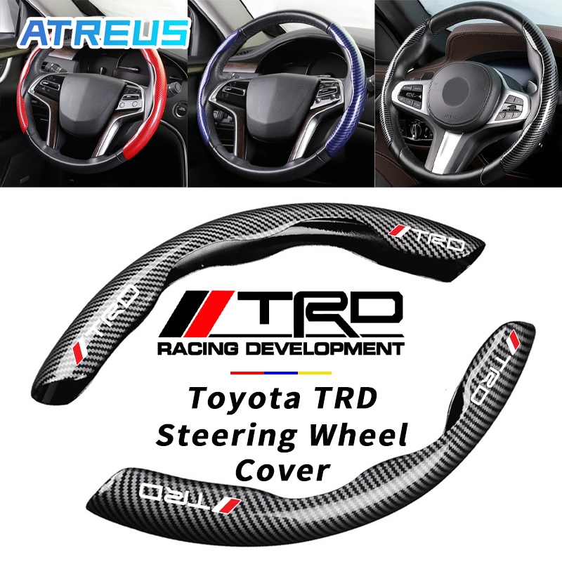 Toyota TRD Carbon Fiber Texture Steering Wheel Cover Sport Steering ...