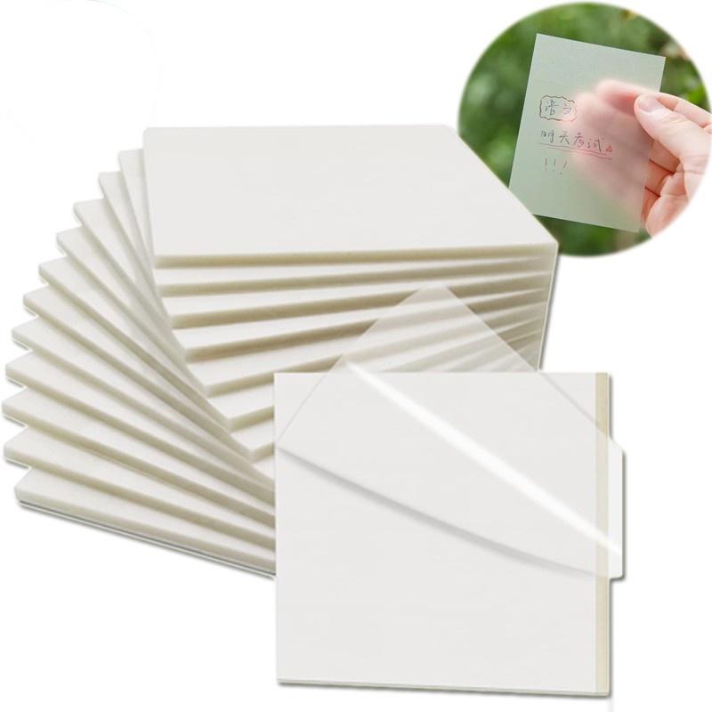 Transparent Sticky Notes/ Waterproof Repeated Paste Office School ...
