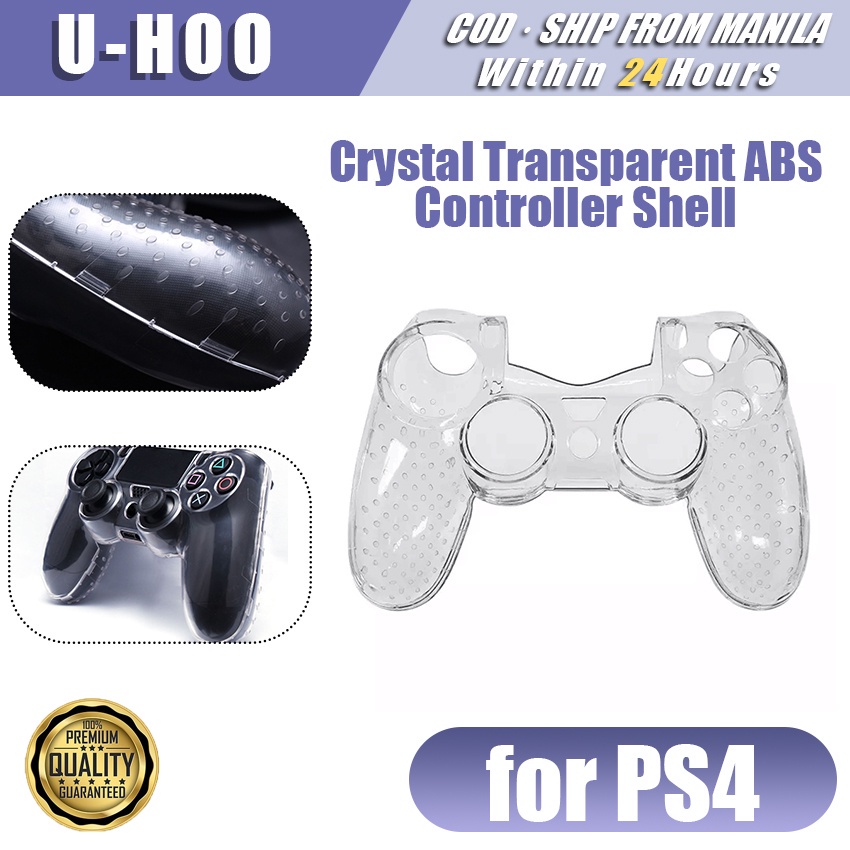 1PC ABS Clear Crystal PS4 Cover Game Controller Shell Protective Case ...