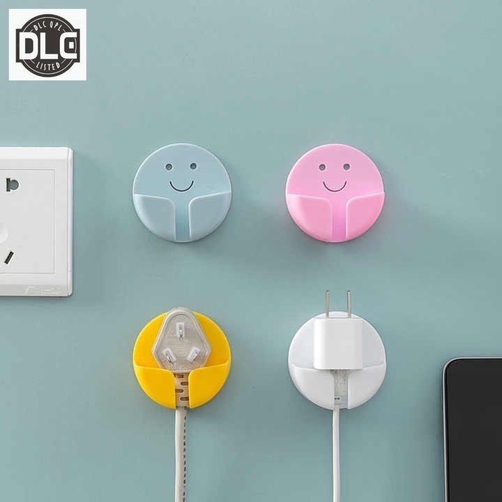 Wall Hook Holder Plastic Hanger Adhesive Power Socket Sticky Hanging ...