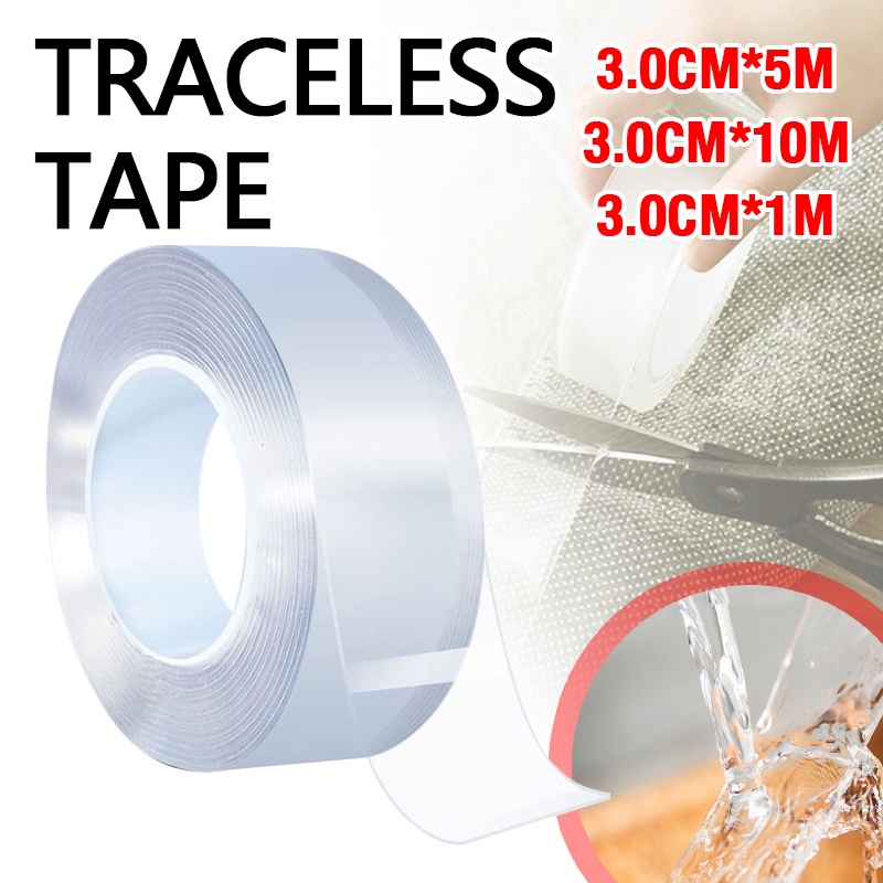 Nano Double Sided Tape, Removable Clear Gel Grip Tape, Reusable Traceless | Shopee Philippines