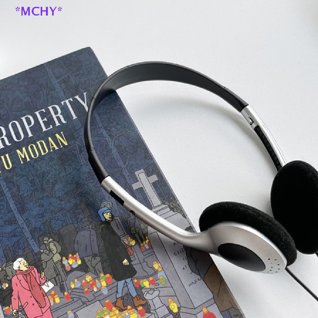 MCHY> Headphones 90's Stock Compact Retro Headset With Microphone Black ...